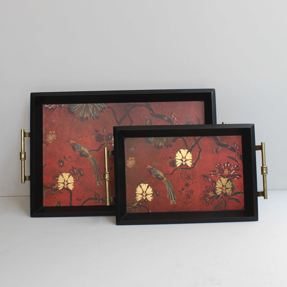 Small Maroon Gulbagh Collection Serving Tray – Mi Casa Collective