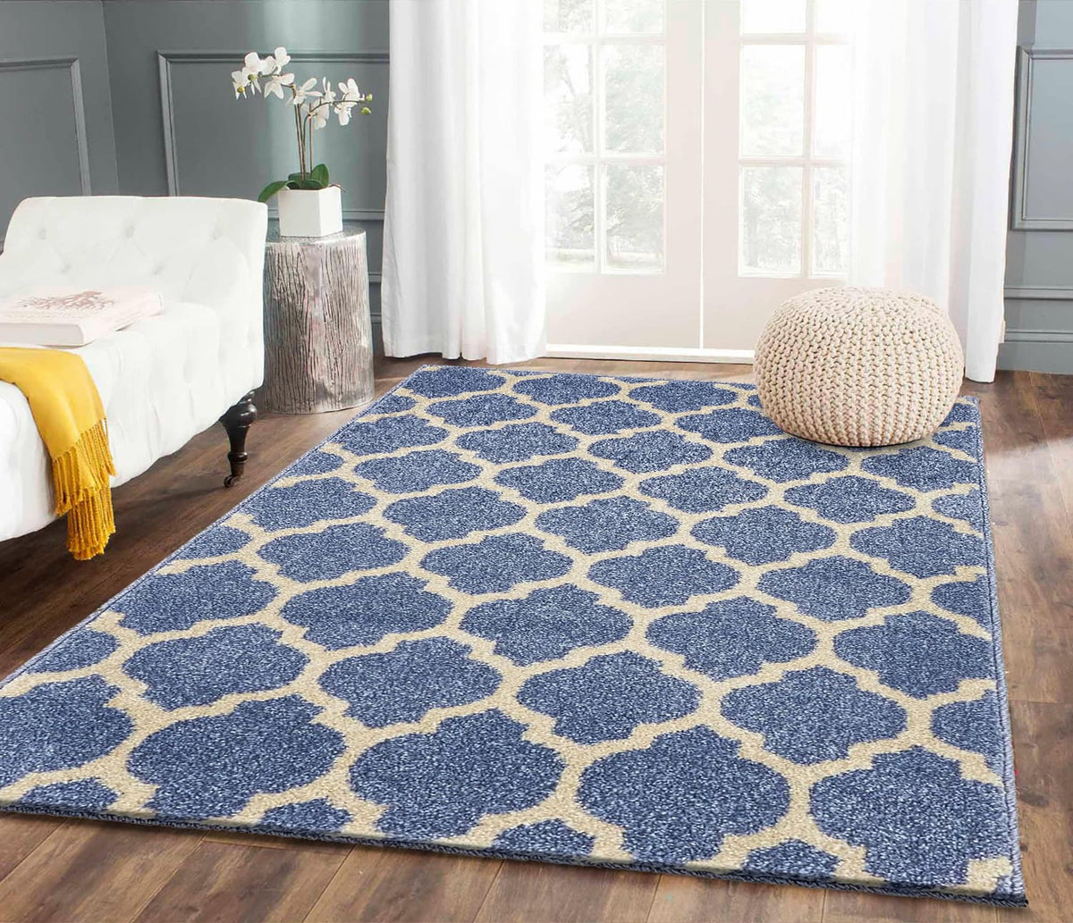 Blue Moroccan Hand Tufted Rug – Mi Casa Collective
