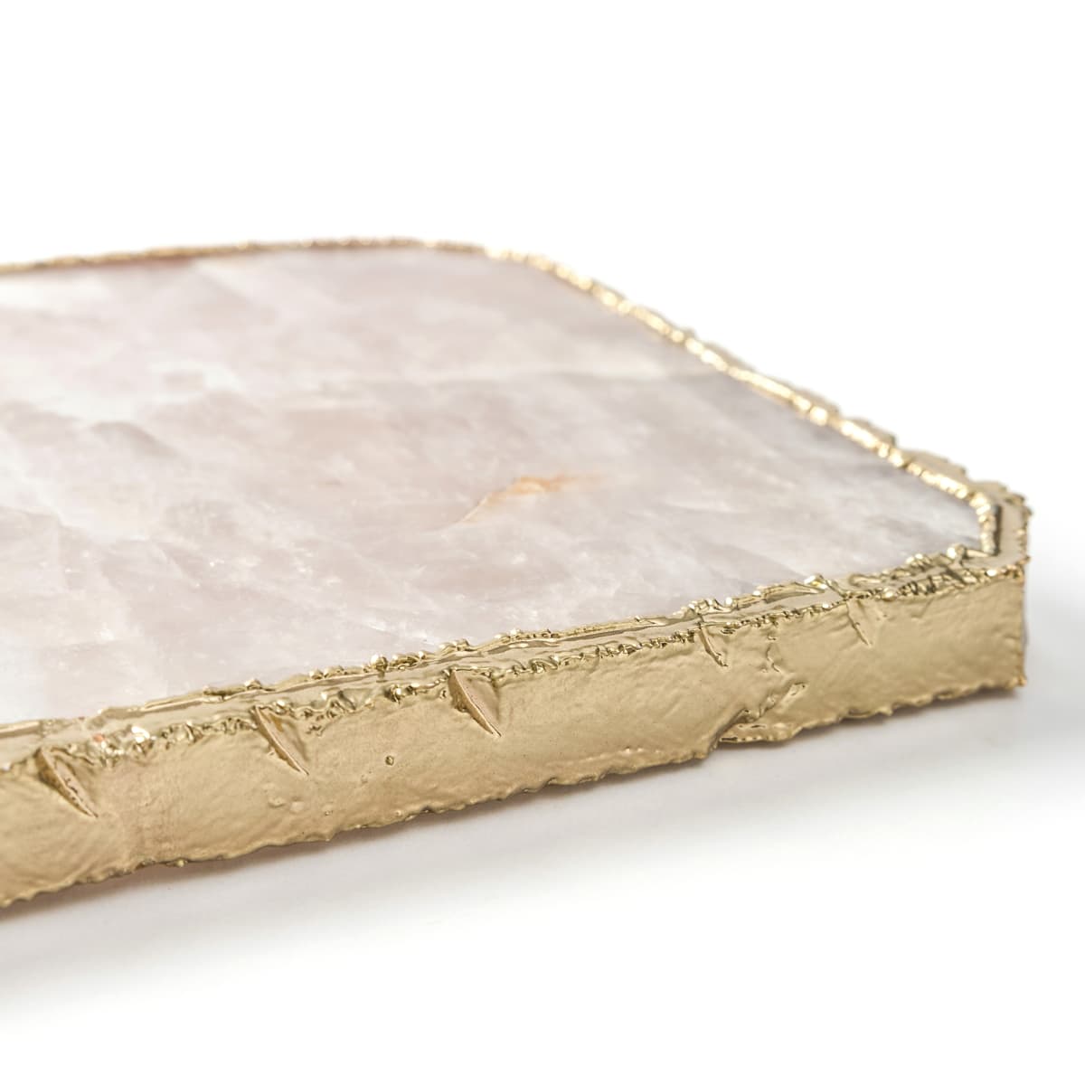 Rose Quartz Cheese Board With Gold Trim – Mi Casa Collective